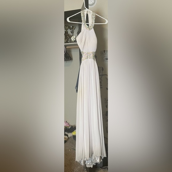 May Queen | Dresses | A May Queen White With Silver Rhinestones Prom ...